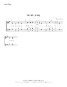 Great Litany – Kievan Chant, Mixed, SATB • Saint Tikhon's Music