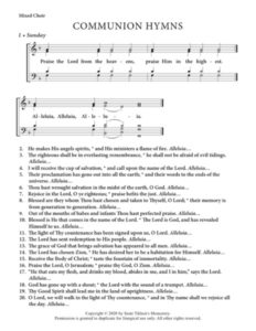 Communion Hymns (Daily & Festal) – Common Chant Setting with Text ...